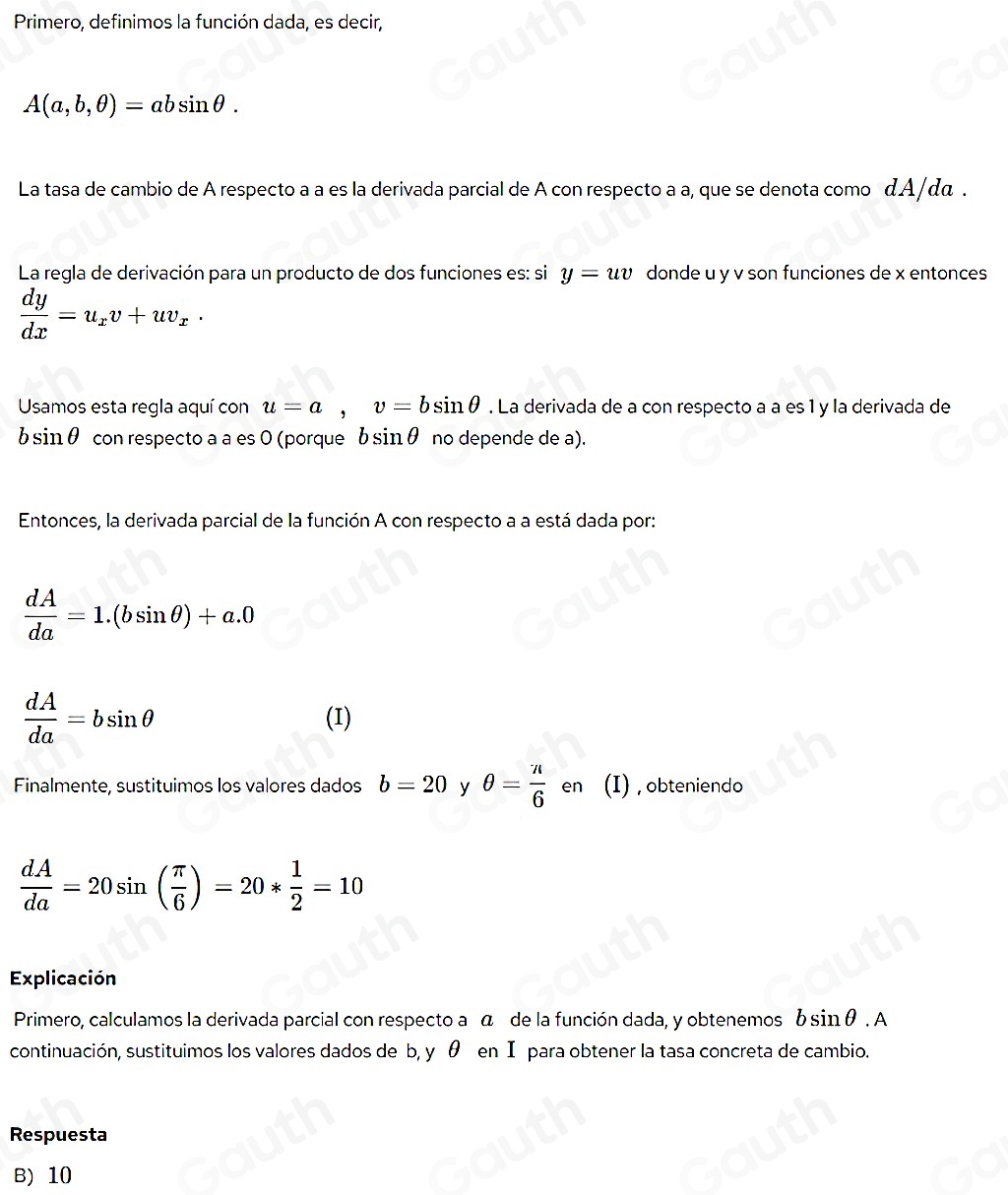 Resuelto:El área de un paralelogramo con lados adyacentes α γ b entre ...