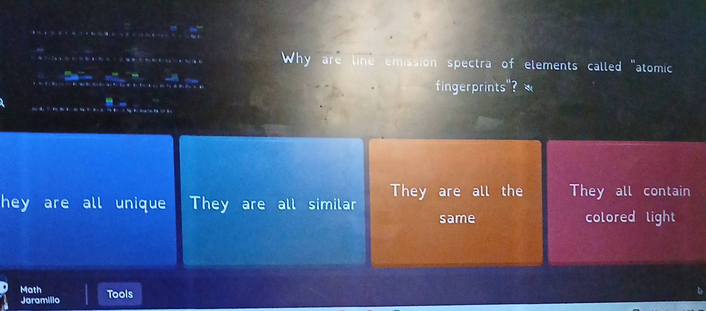 Solved: Why are line emission spectra of elements called "atomic ...