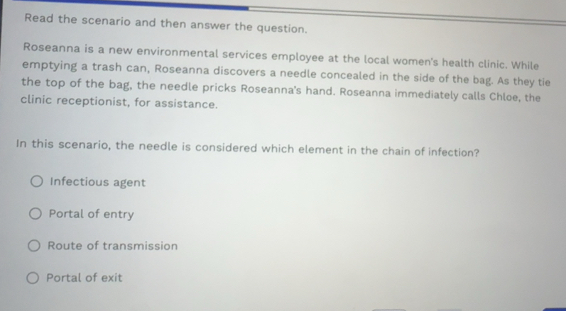 Solved: Read the scenario and then answer the question. Roseanna is a ...