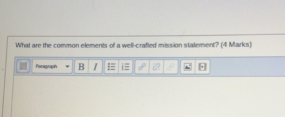 Solved: What are the common elements of a well-crafted mission ...