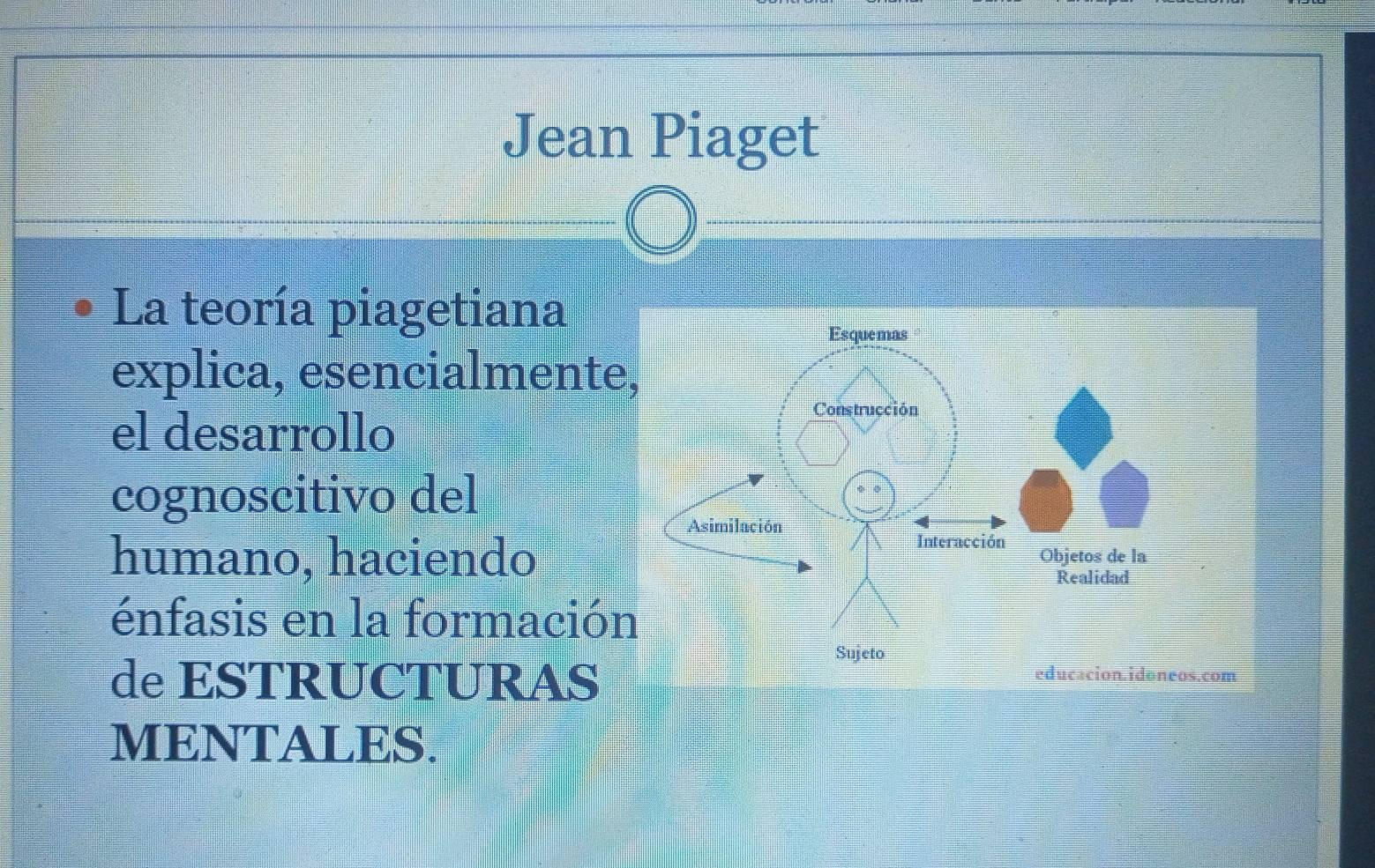 Resuelto:Jean Piaget La teoría piagetiana explica, esencialment el ...