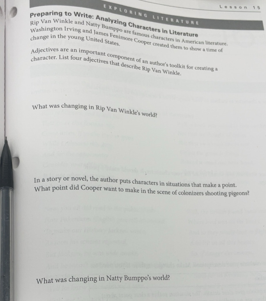 Solved: 1 5 0 n E X P L O R I N G LITERATURE Preparing to Write ...