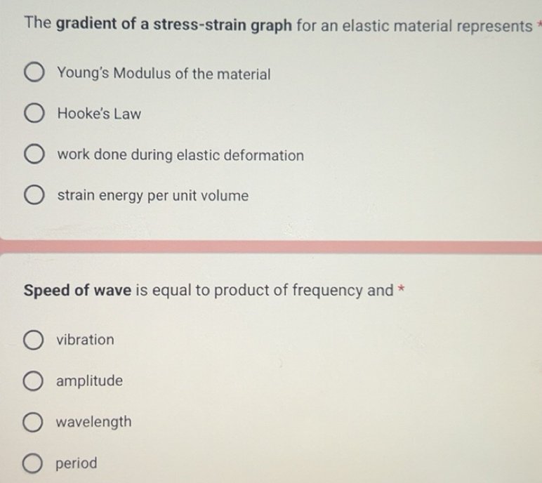 Selesai:The gradient of a stress-strain graph for an elastic material ...