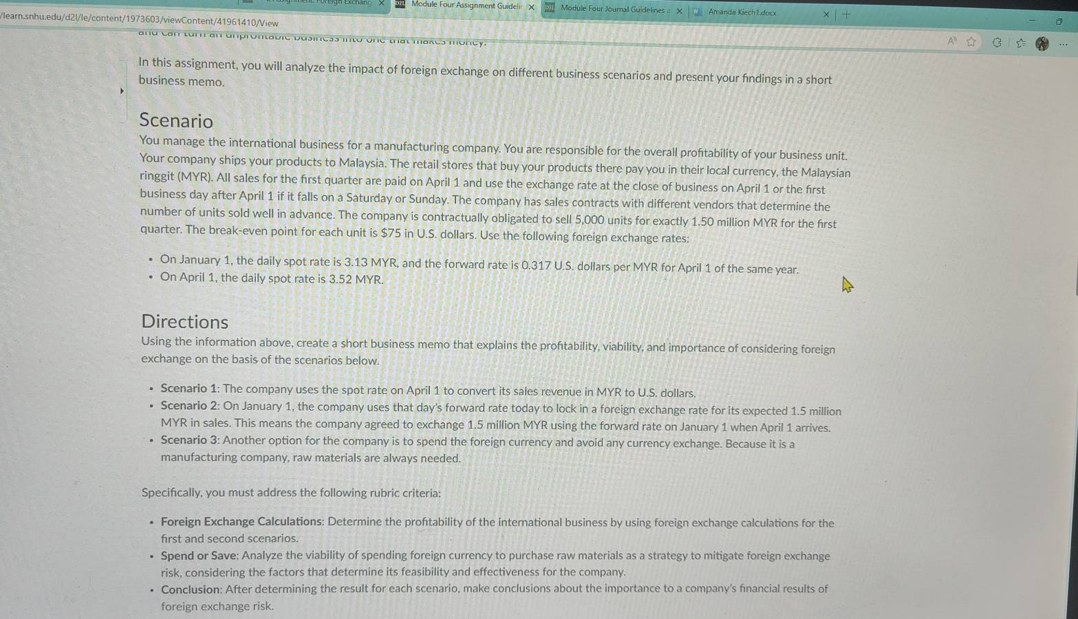 Solved: Module Four Assignment Guideli x Module Four Journal Guidelines ...