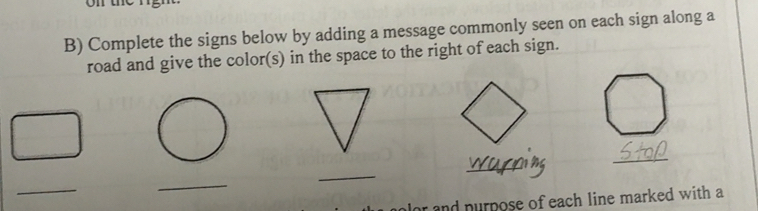 Solved: Complete the signs below by adding a message commonly seen on ...