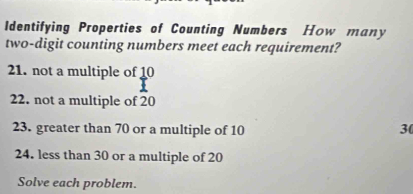 Solved: Identifying Properties of Counting Numbers How many two-digit ...