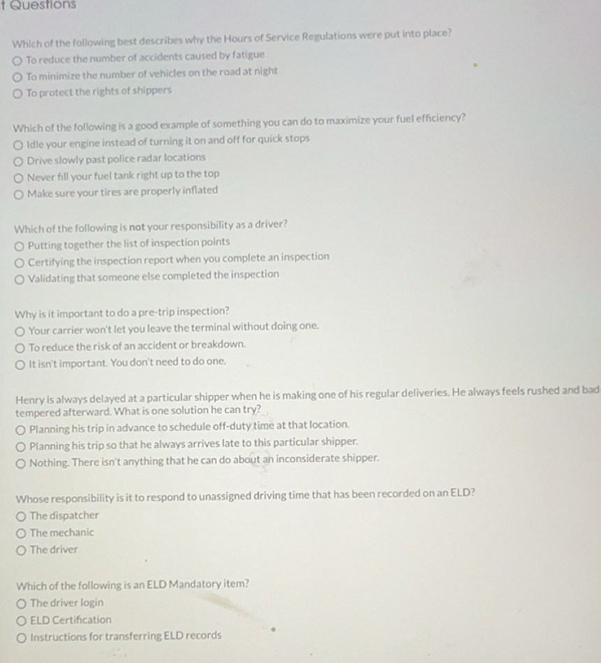 Solved: Questions Which of the following best describes why the Hours ...