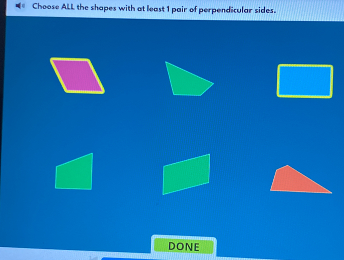 Solved: Choose ALL the shapes with at least 1 pair of perpendicular ...