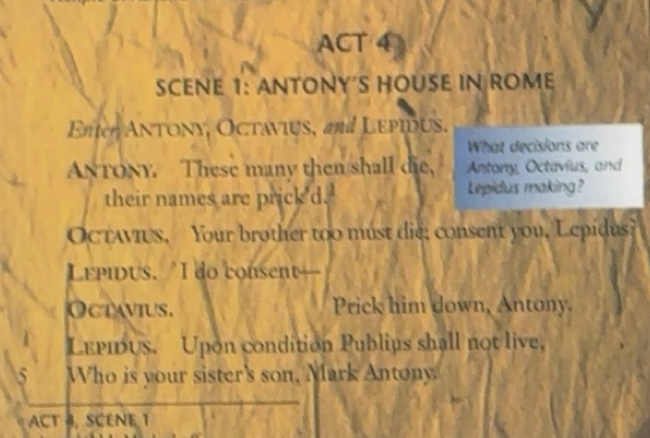 Solved: ACT 4 SCENE 1: ANTONY’S HOUSE IN ROME Enter Antony, Octavius ...