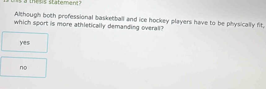 Solved: this a thesis statement? Although both professional basketball ...