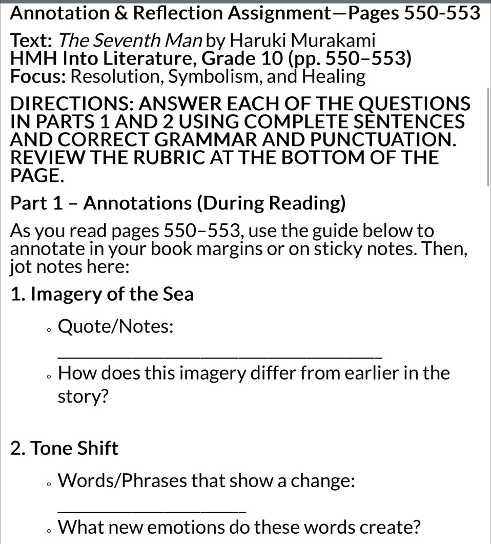 Solved: Annotation & Reflection Assignment—Pages 550-553 Text: The ...