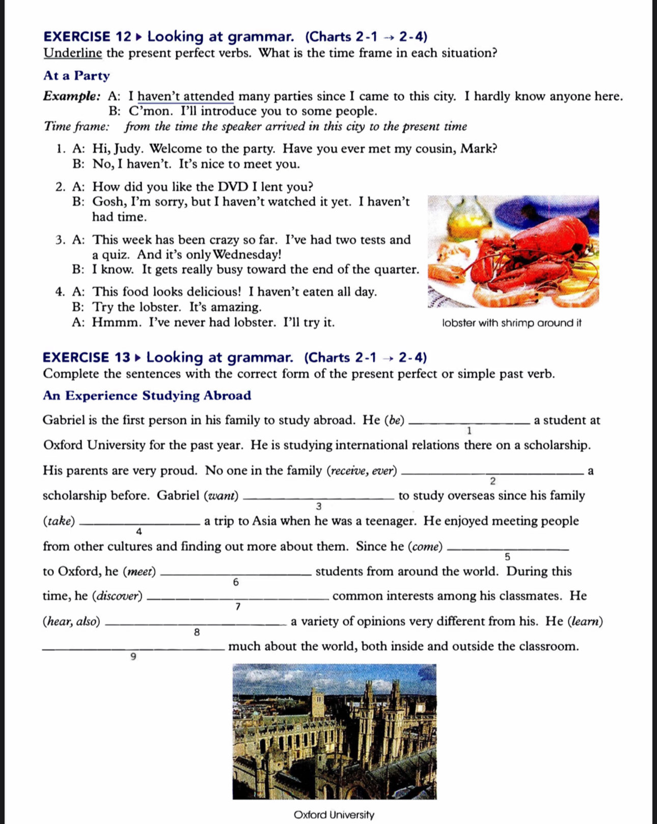 Solved: Looking at grammar. (Charts 2 -1 → 2 -4) Underline the present ...