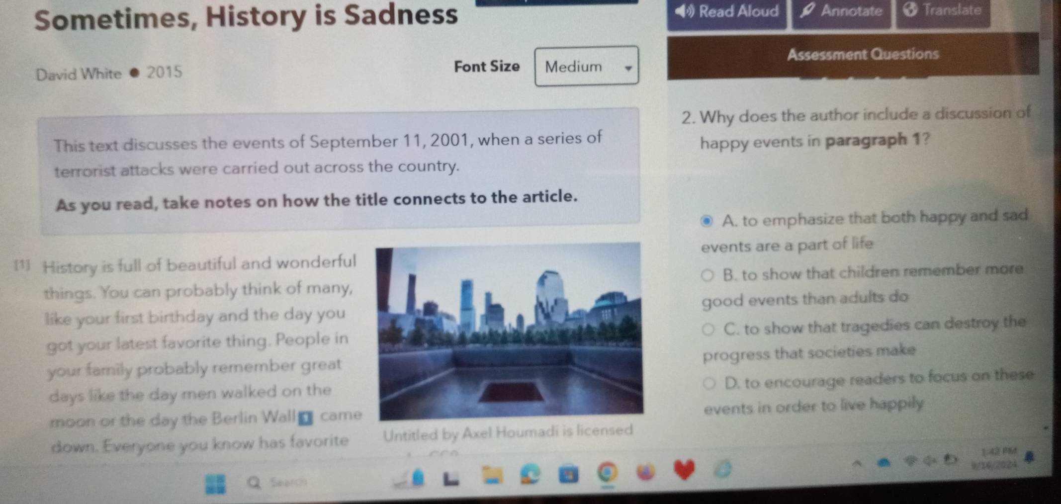 Solved: Sometimes, History is Sadness 》 Read Aloud Annotate Translate ...