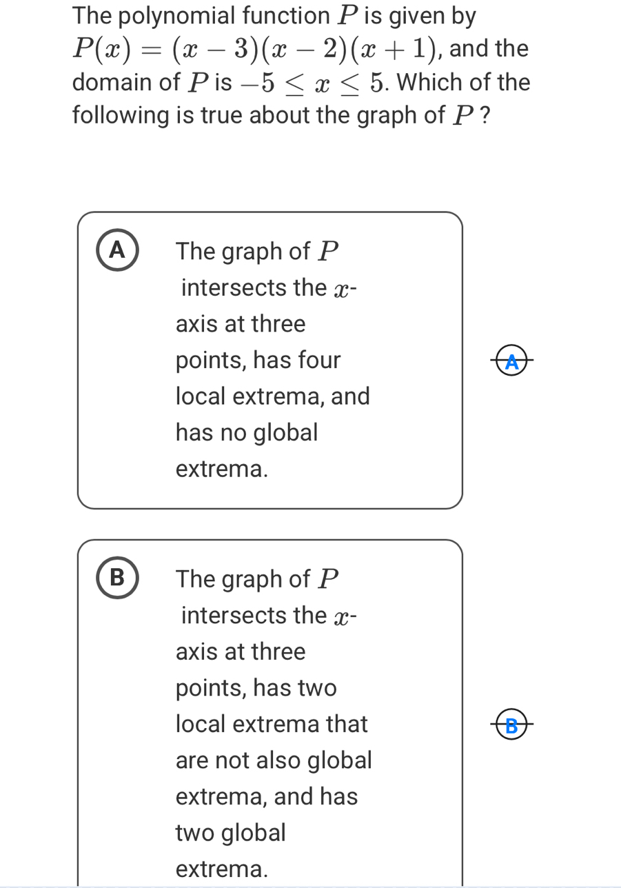Solved: The polynomial function P is given by P(x)=(x-3)(x-2)(x+1 ...