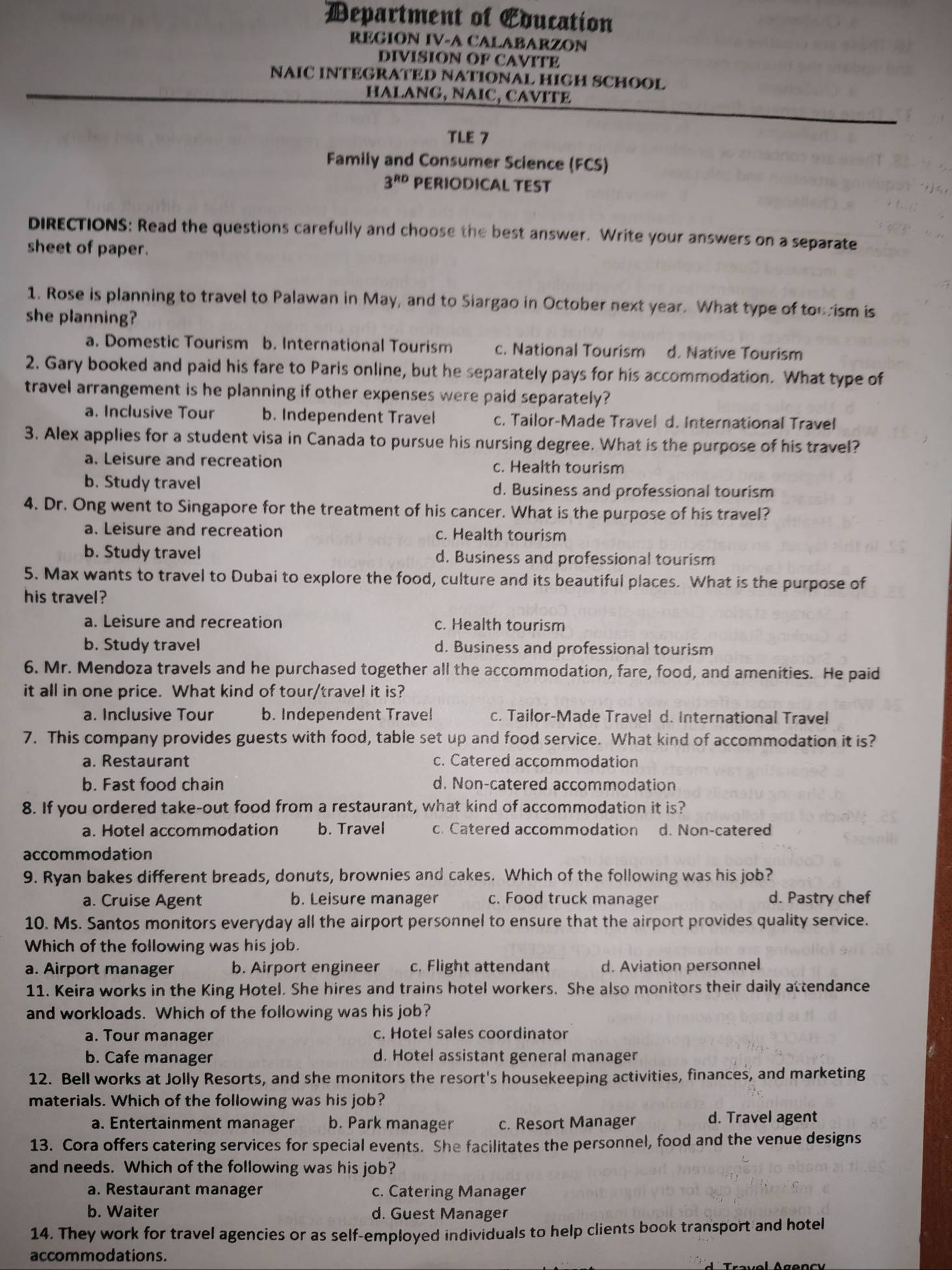Solved: Department of Education REGION IV-A CALABARZON DIVISION OF ...