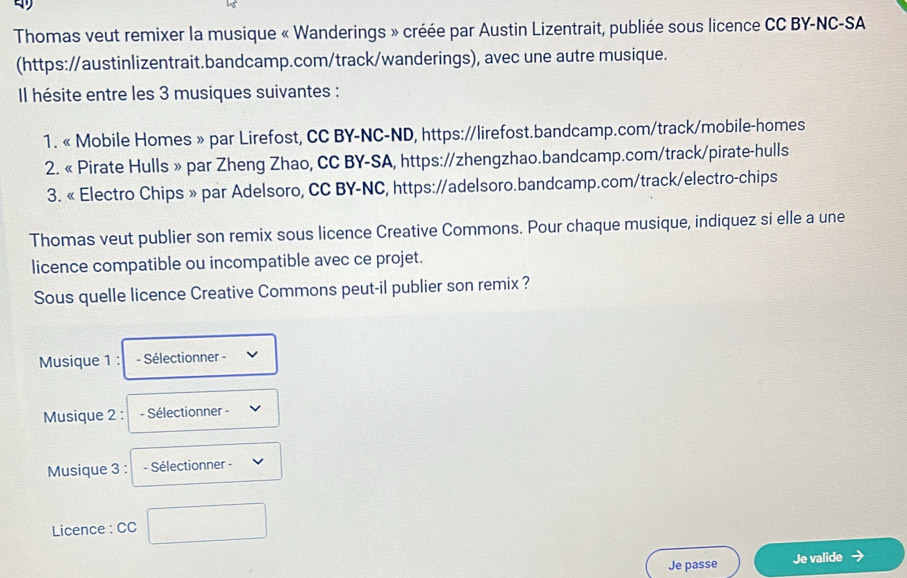 Résolu :Thomas veut remixer la musique « Wanderings » créée par Austin ...