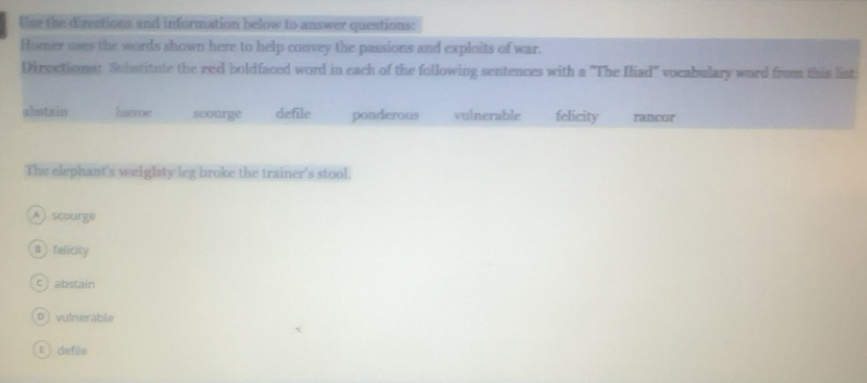 Gelöst:Use the directions and information below to answer questions ...