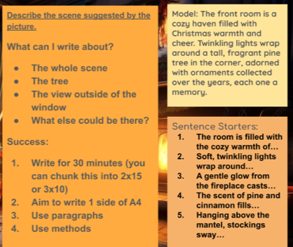 Solved: Describe the scene suggested by the Model: The front room is a ...