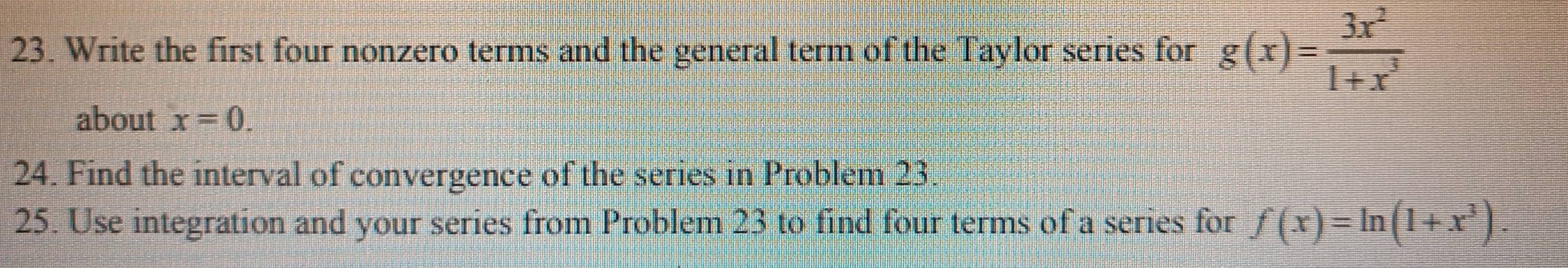 Solved: Write the first four nonzero terms and the general term of the ...
