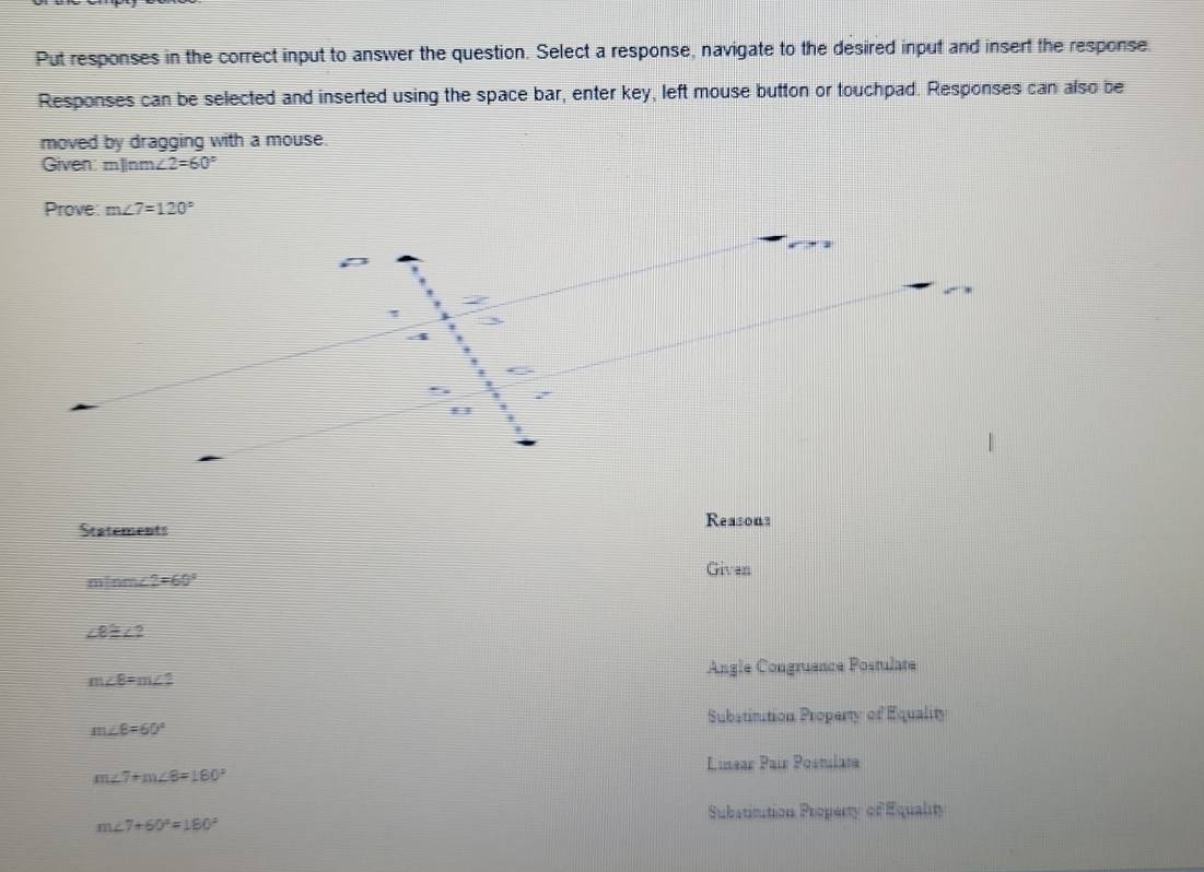 Solved: Put responses in the correct input to answer the question ...