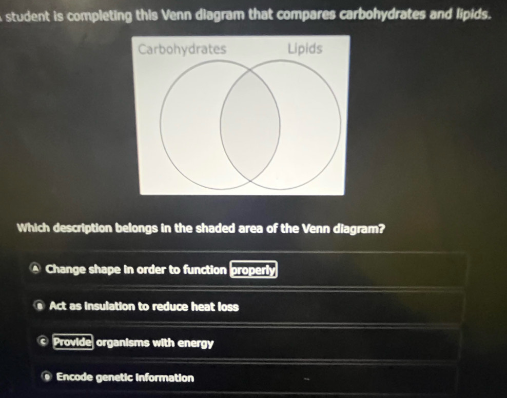 Solved: a student is completing this Venn diagram that compares ...