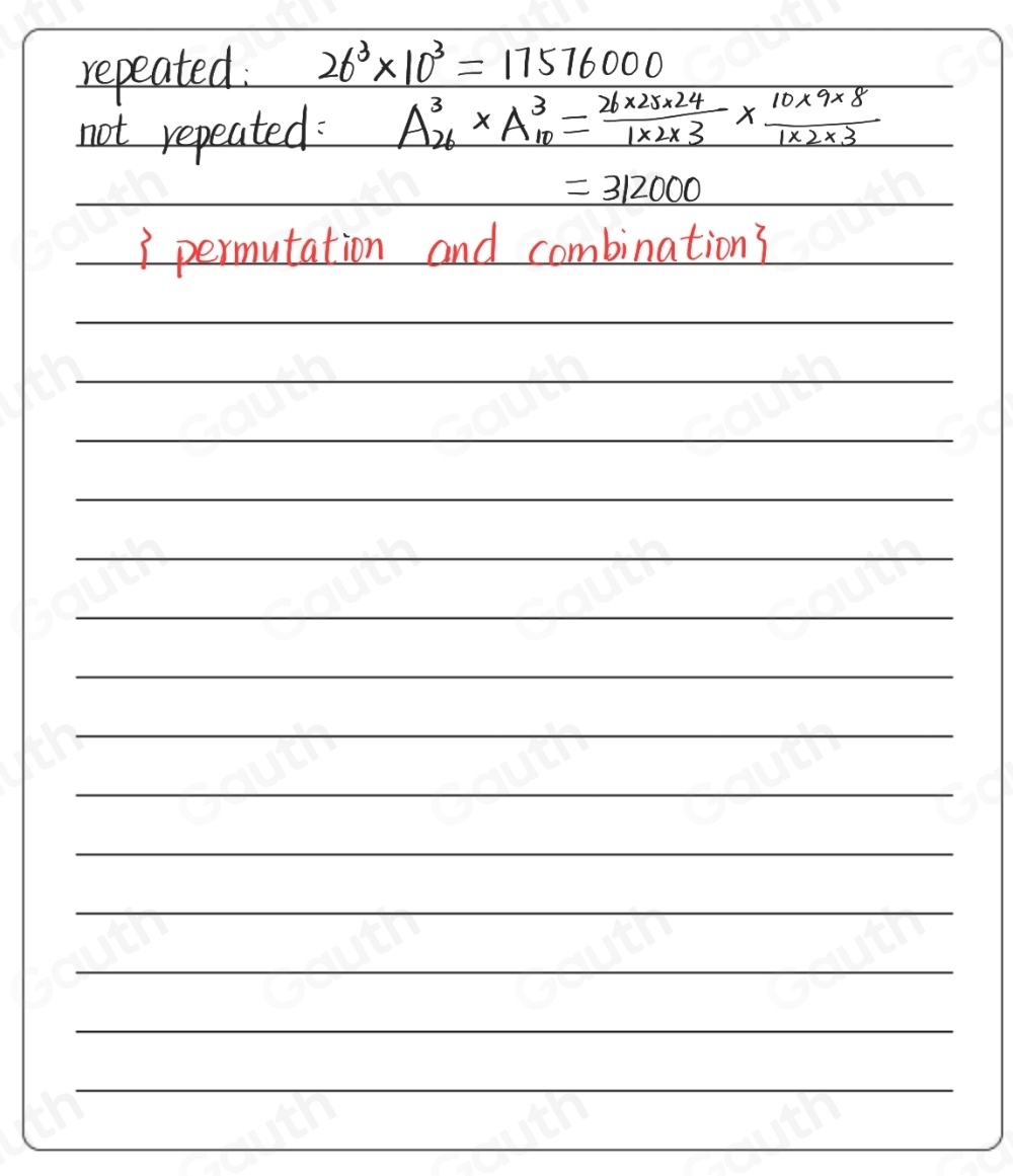 Solved: The standard configuration for an Alaska license plate is 3 letters followed by 3 digits ...