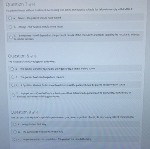 Solved: if a patient leaves without treatment due to long wait times ...