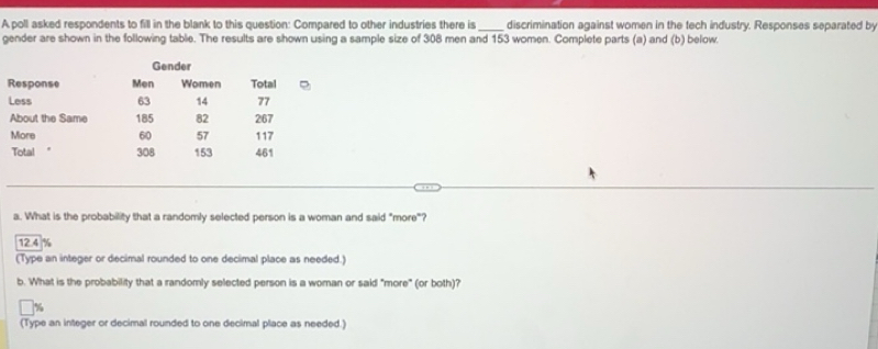 Solved: A poll asked respondents to fill in the blank to this question ...