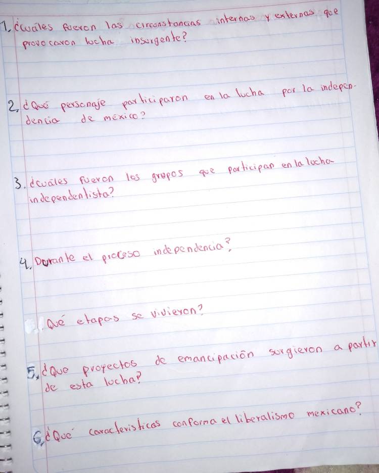 Resuelto:I, ccucles foeron las circonstancias internao yexternas gee ...