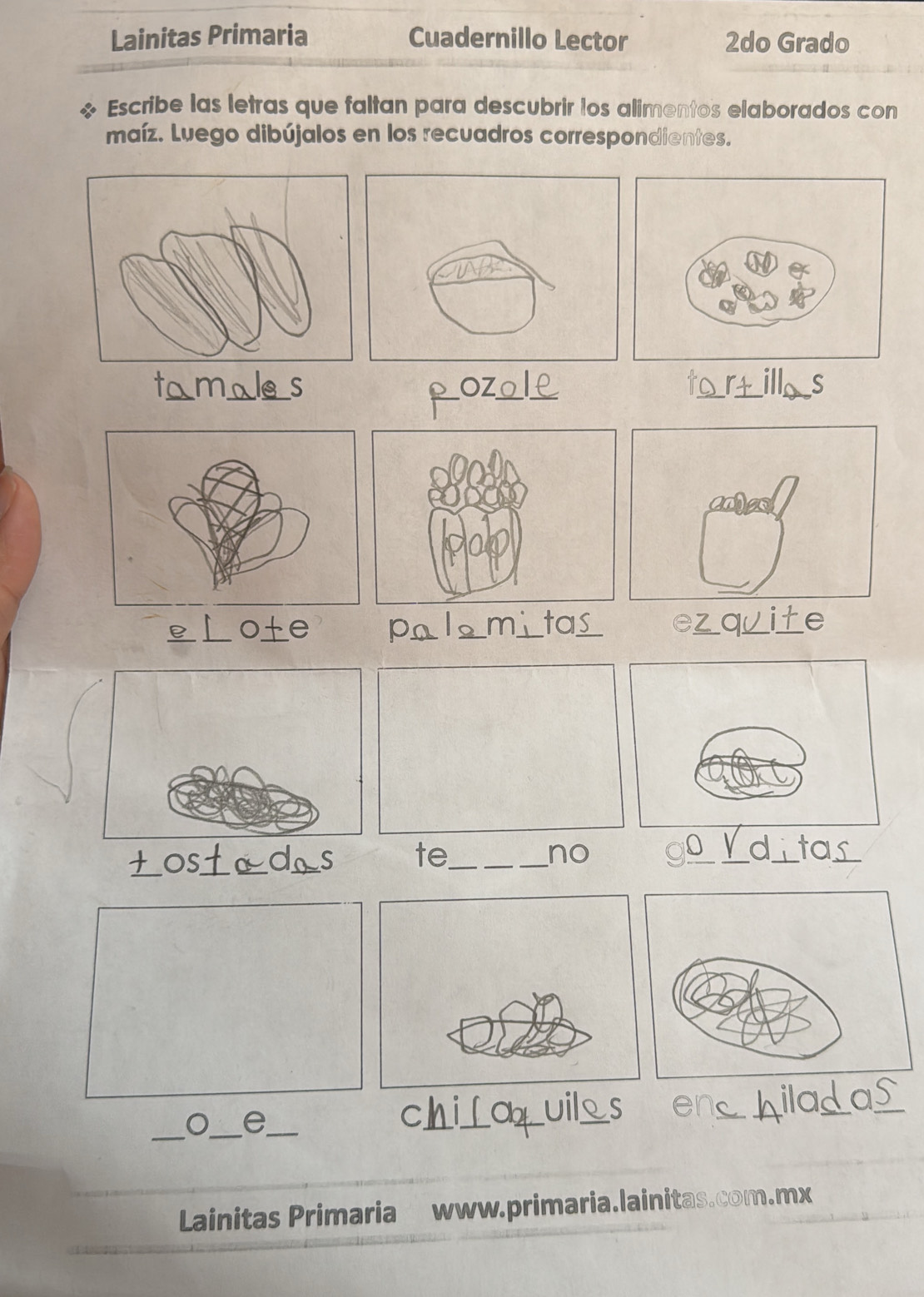 Resuelto:Lainitas Primaria Cuadernillo Lector 2do Grado & Escribe las ...