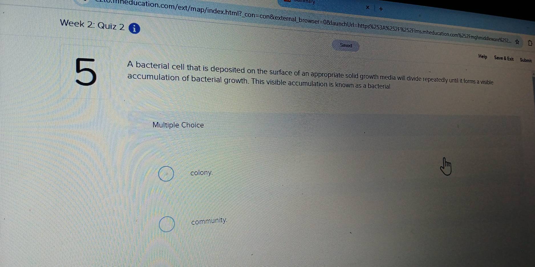 Solved: ary X mmeducation.com/ext/map/index.html?_con=con&external ...