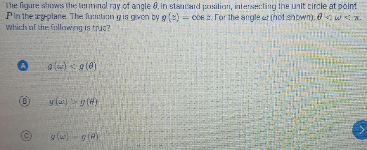 Solved: The figure shows the terminal ray of angle θ, in standard position, intersecting the ...