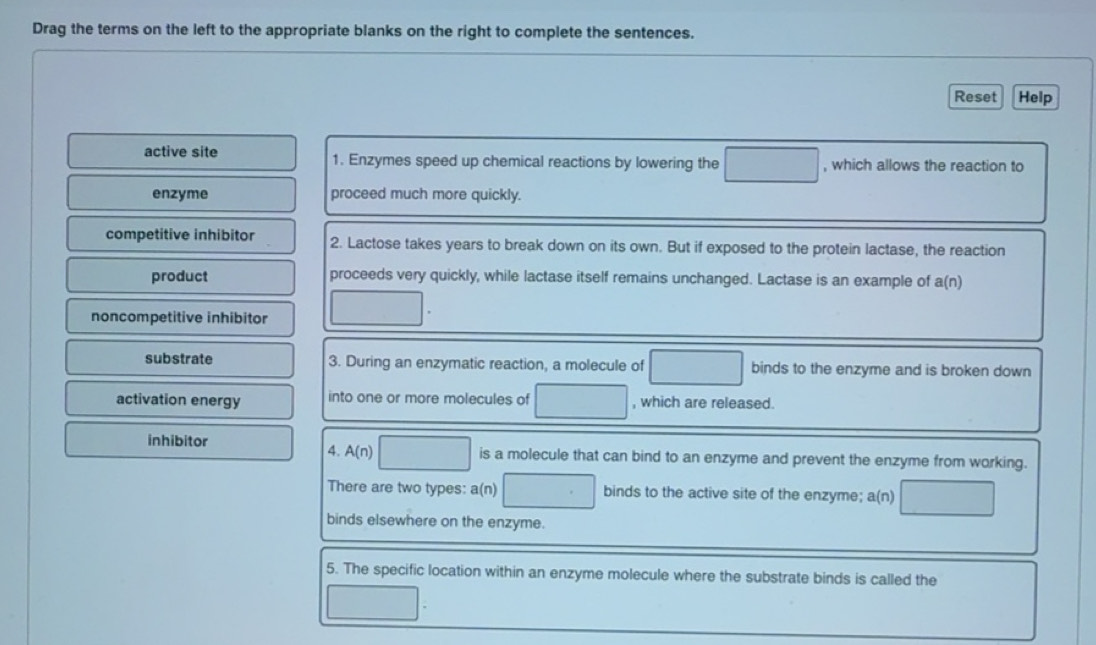 Solved: Drag the terms on the left to the appropriate blanks on the ...