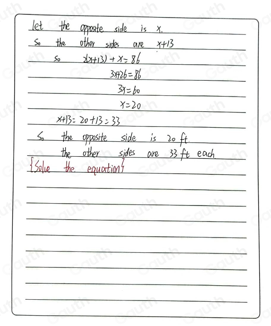 Solved: One side of a rectangular yard is bounded by the side of a ...