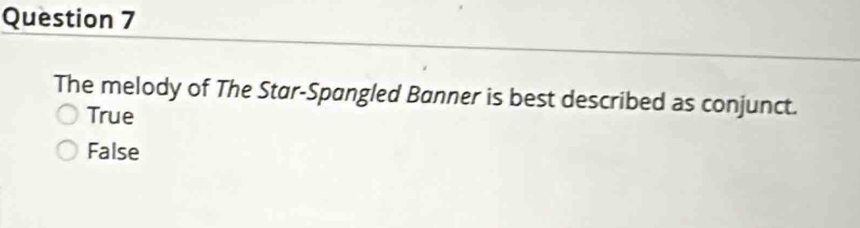Resuelto:The melody of The Star-Spangled Banner is best described as ...