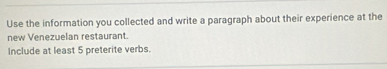 Solved: Use the information you collected and write a paragraph about ...