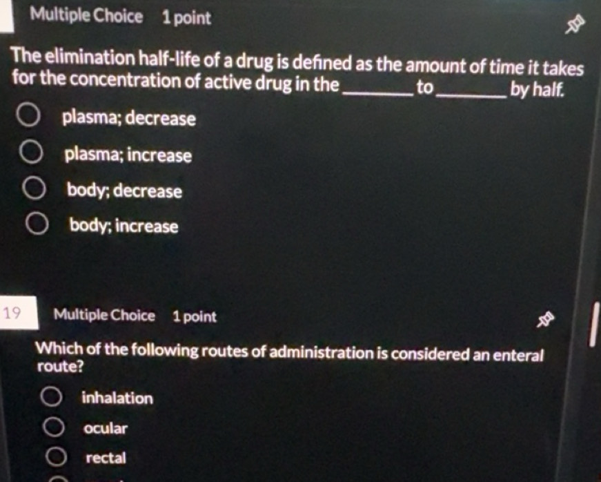 Solved: The elimination half-life of a drug is defned as the amount of ...