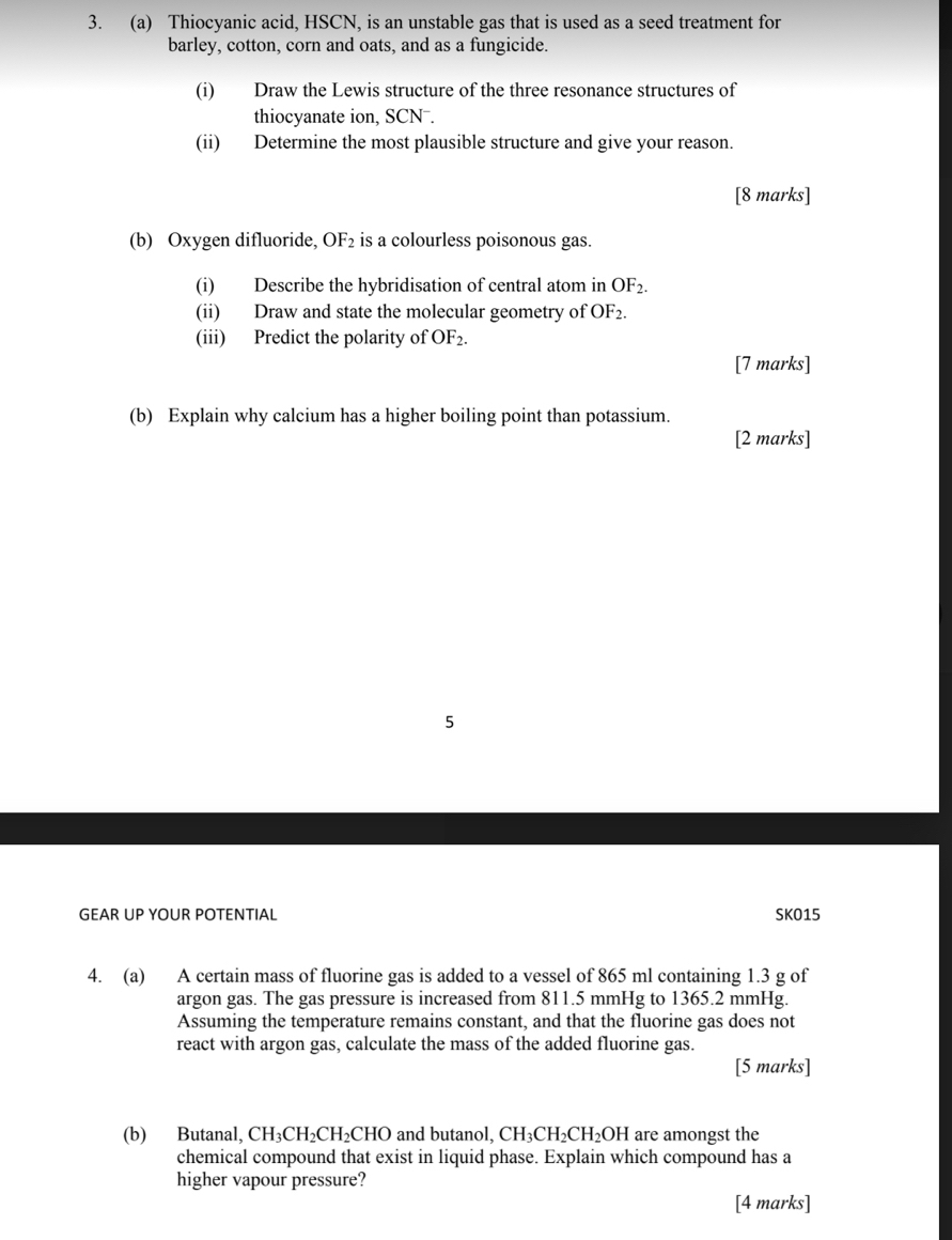 Selesai:Thiocyanic acid, HSCN, is an unstable gas that is used as a ...