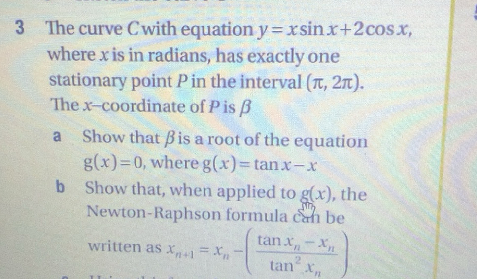 Solved: The curve Cwith equation y=xsin x+2cos x, where x is in radians ...