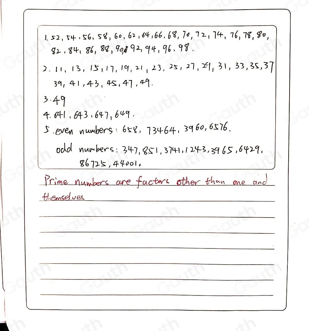Solved: 1 Is Not A Prime Number. (ii) 2 Is The Only Even Number Which 