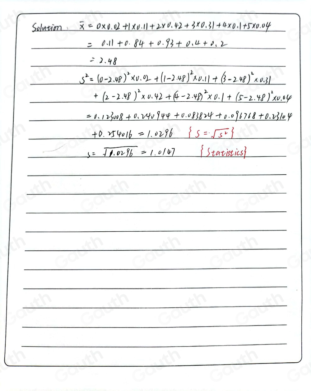 Solved: The probability distribution below shows the number of typing errors (x) and the ...