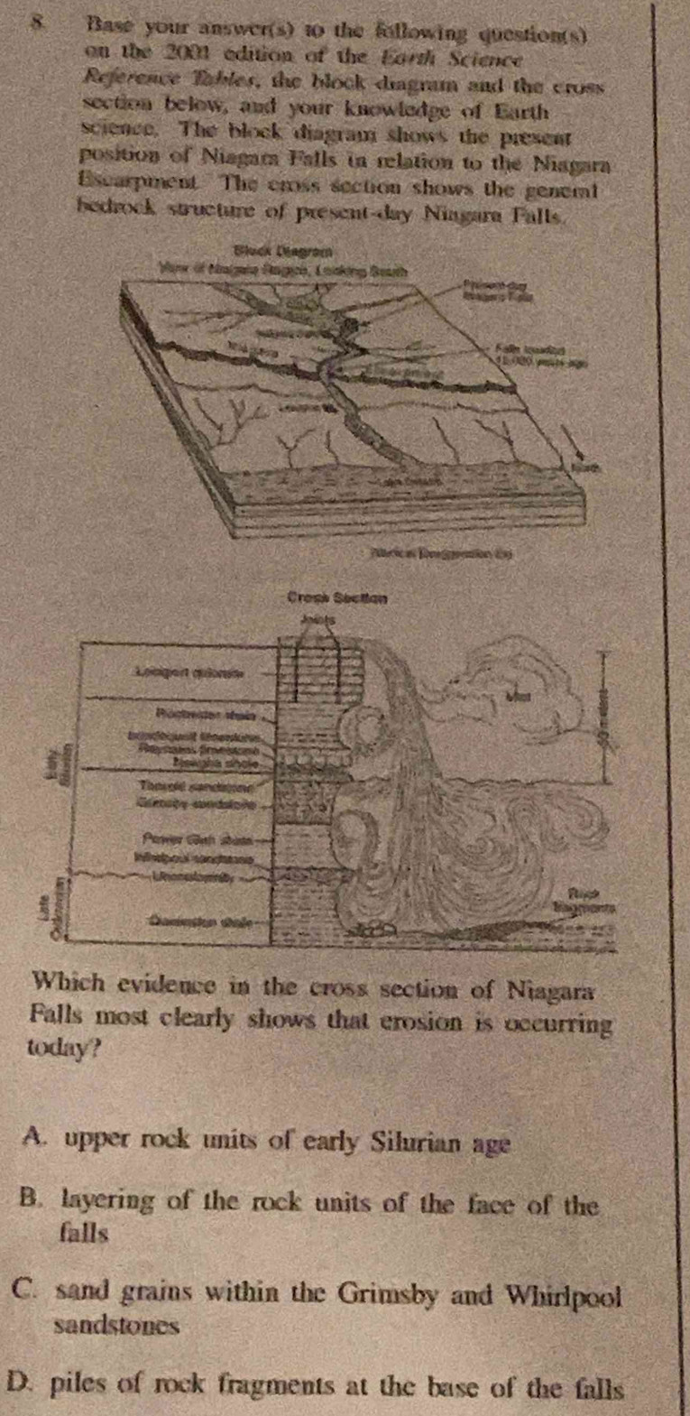 Solved: Base your answer(s) to the following question(s) on the 2001 ...