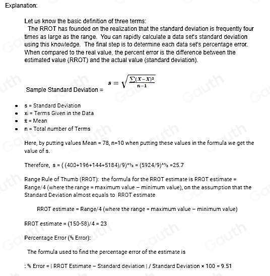 Solved: Data Set 2:1 outlier 58 71 71 71 71 72 72 72 72 150 Actual Standard deviation = RROT ...