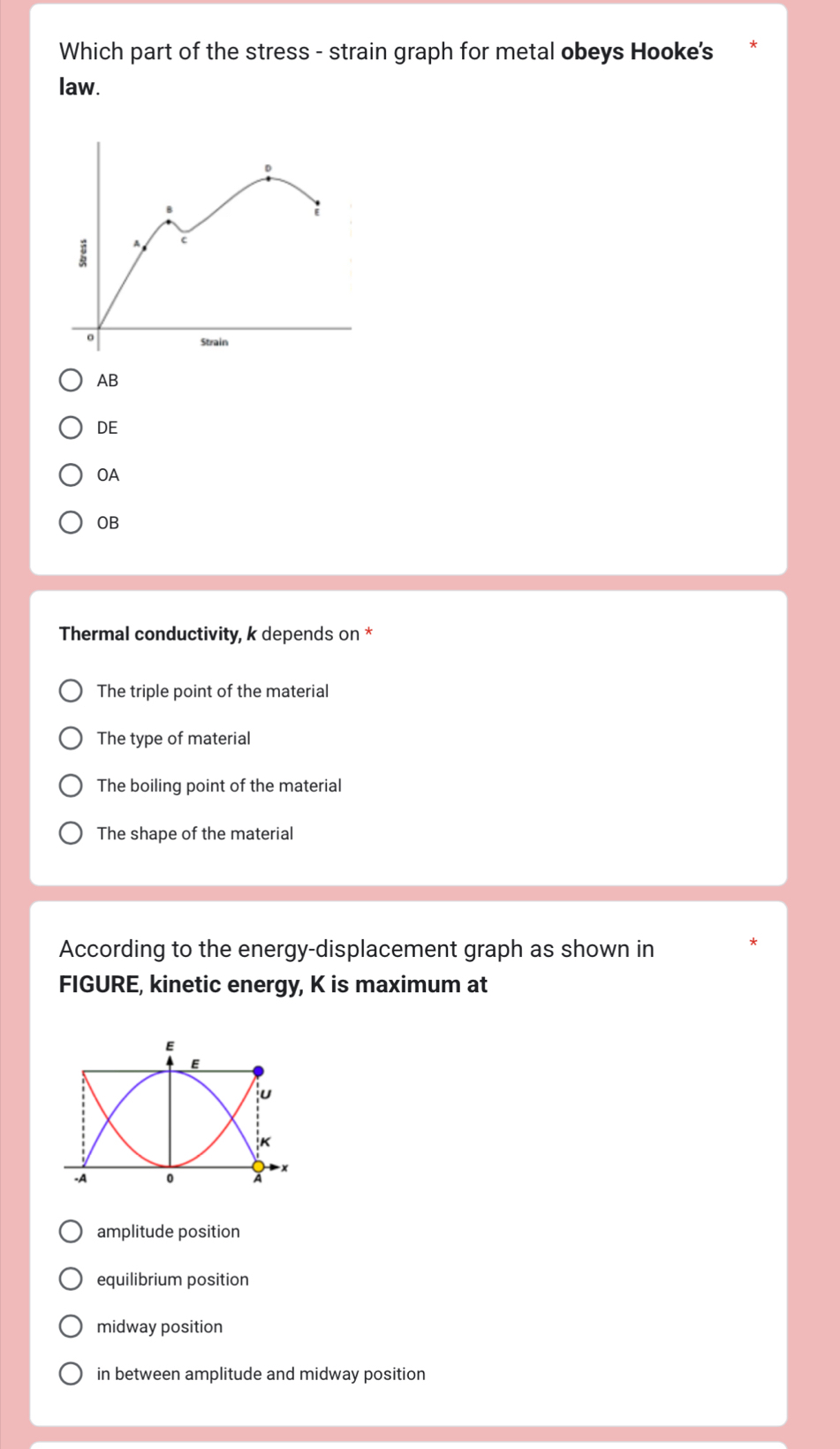 Selesai:Which part of the stress - strain graph for metal obeys Hooke's ...