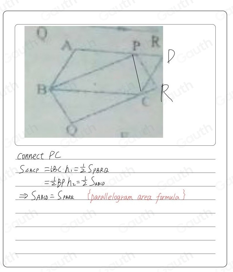 Solved: Prove that, area of Delta PQM= area of Delta PSM (a) In the ...