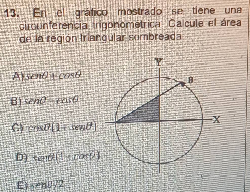 Resuelto:En el gráfico mostrado se tiene una circunferencia ...