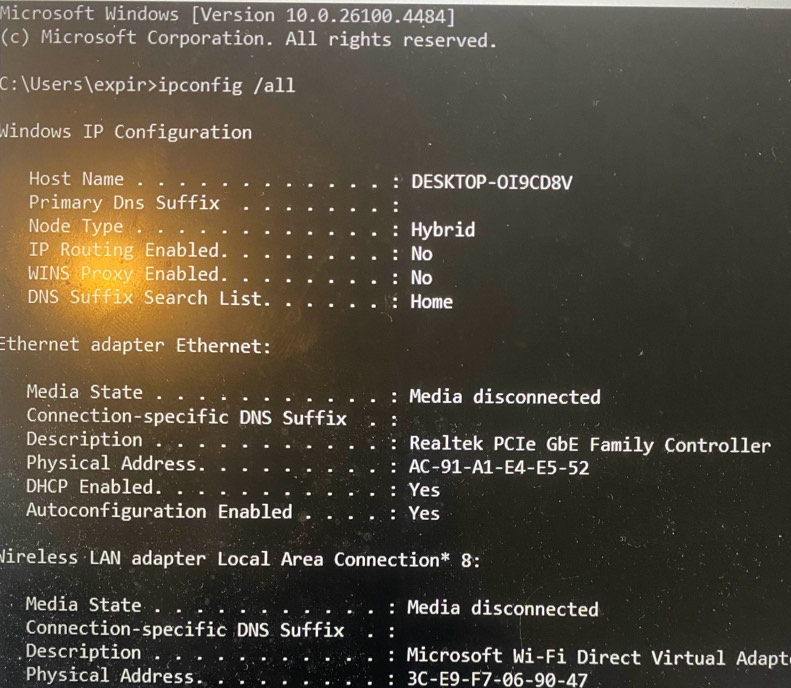 Solved: Microsoft Windows [Version 10.0.26100.4484] (c) Microsoft ...