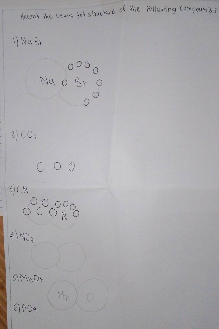 Solved: Present the lewis dot structure of the following compounds ) Na ...