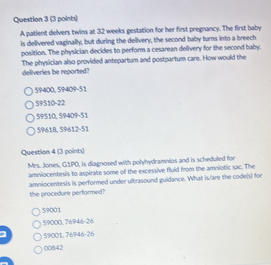 Solved: A patient delvers twins at 32 weeks gestation for her first ...