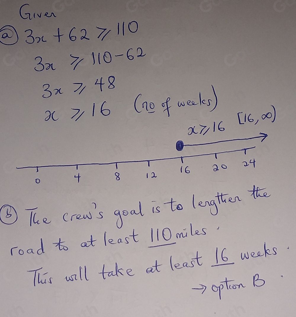Solved: A construction crew is lengthening a road. The crew is adding 3 ...